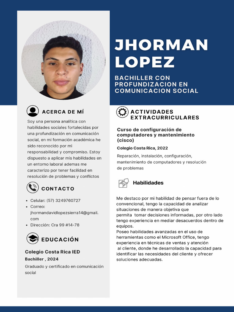 Hoja de Vida David | PDF