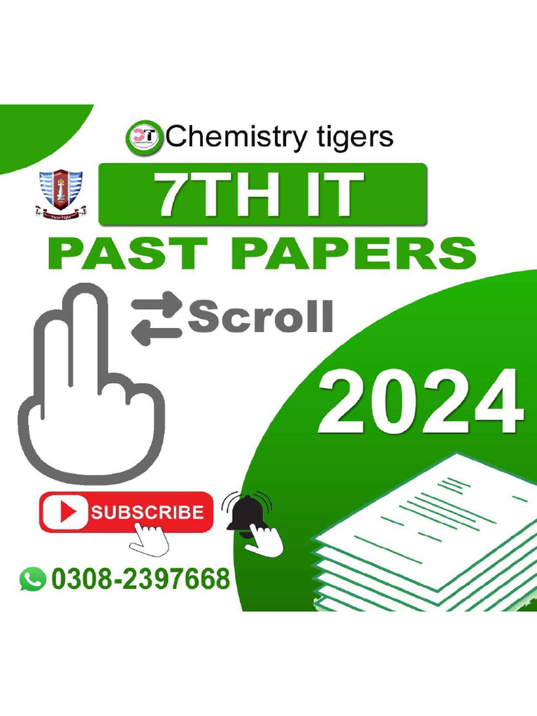 7th IT Past Papers 2024 by Chemistry tigers | PDF