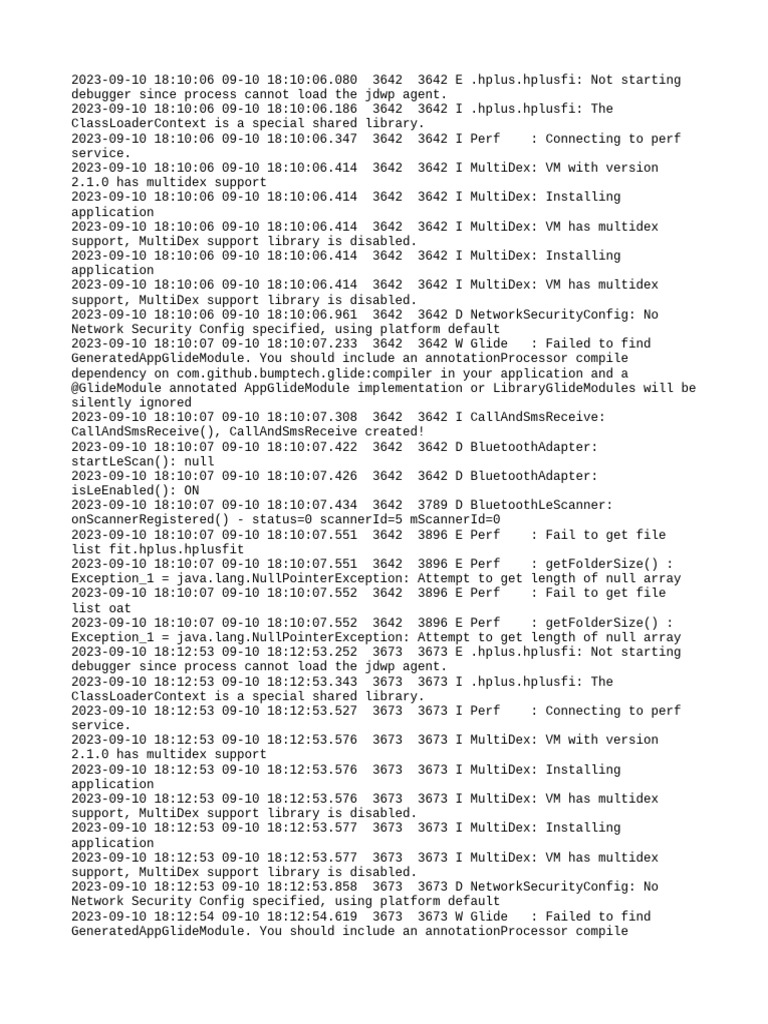 Android Debug Log Analysis | PDF | Computer Science | Software Development