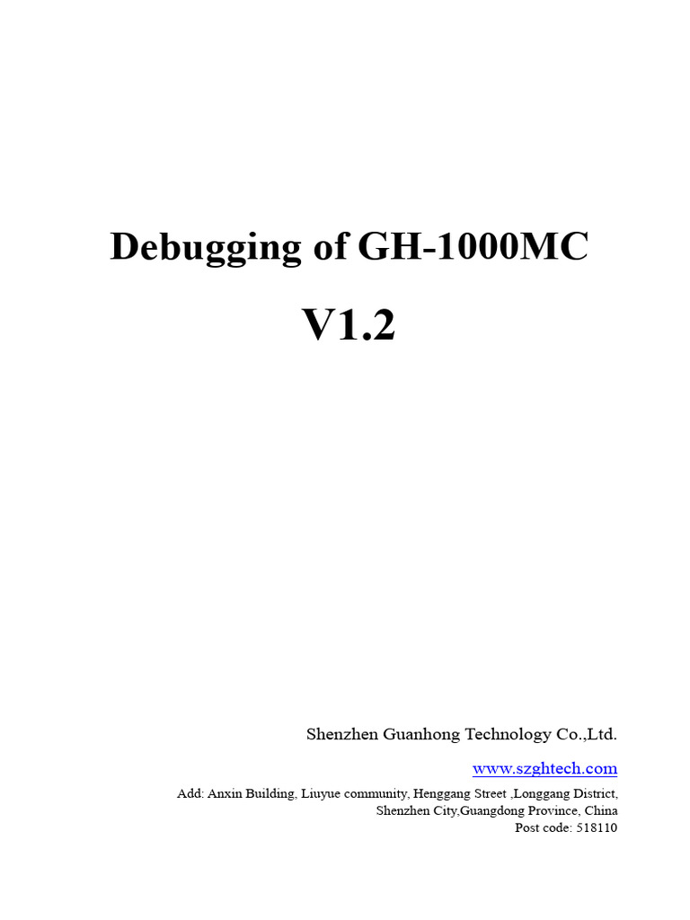Debug of 1000MC(V1.2) | PDF | Parameter (Computer Programming) | Switch