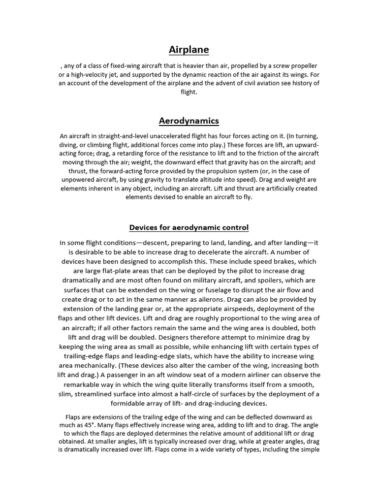 Airplane | PDF | Aircraft | Airship