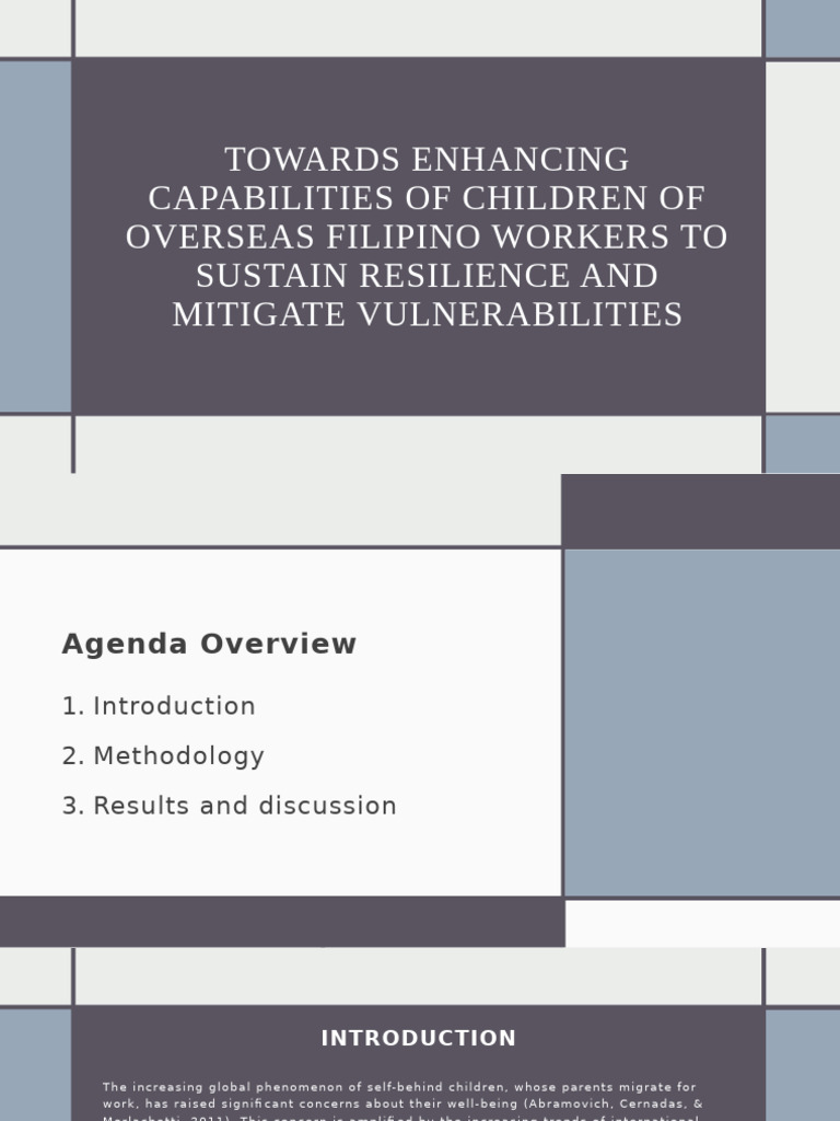 Enhancing Resilience in OFW Children | PDF