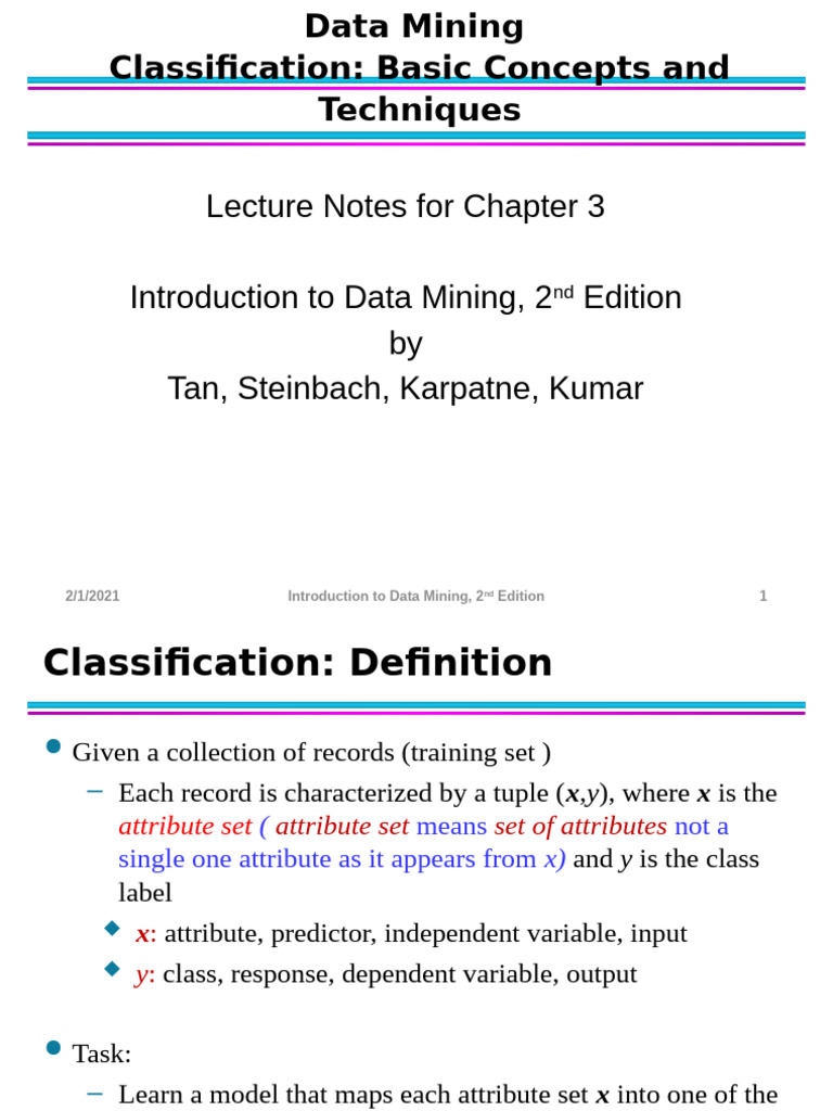 05 chap3_basic_classification edited on Oct 10, 2023 | PDF | Statistical Classification ...