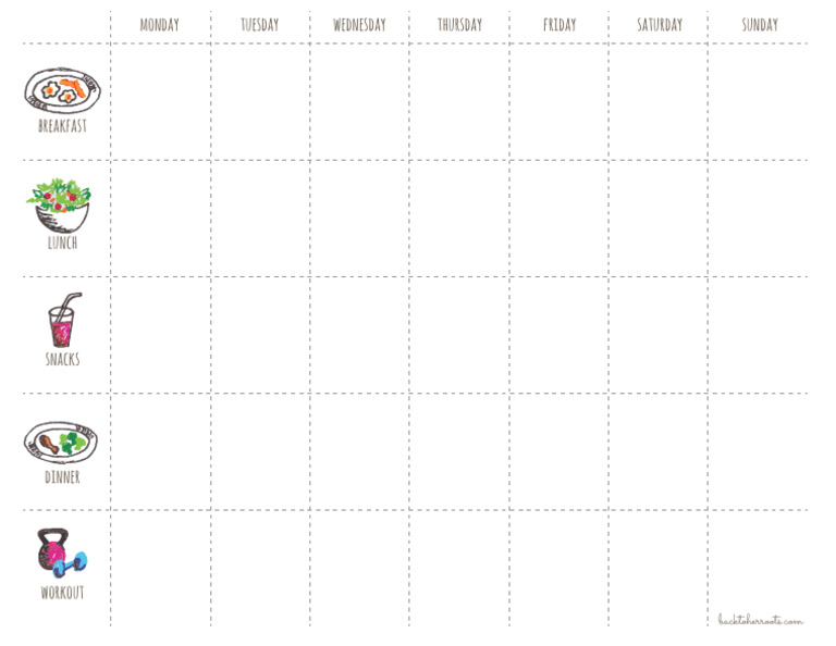 Weekly Meal and Workout Planner | PDF