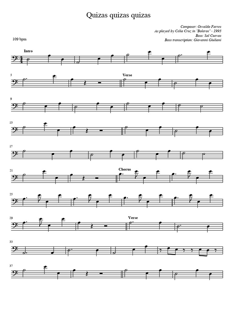 Quizas Quizas Quizas: Intro | PDF