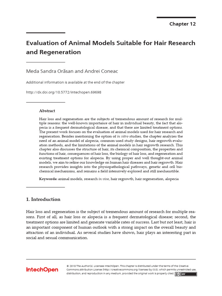 10 5772@intechopen 69698 | PDF | Hair Loss | Rna