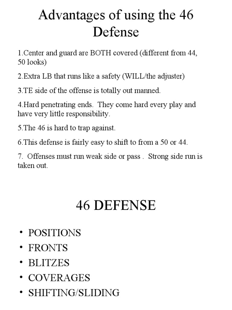 46 Defense | PDF | Sports Rules And Regulations | Sport Variants