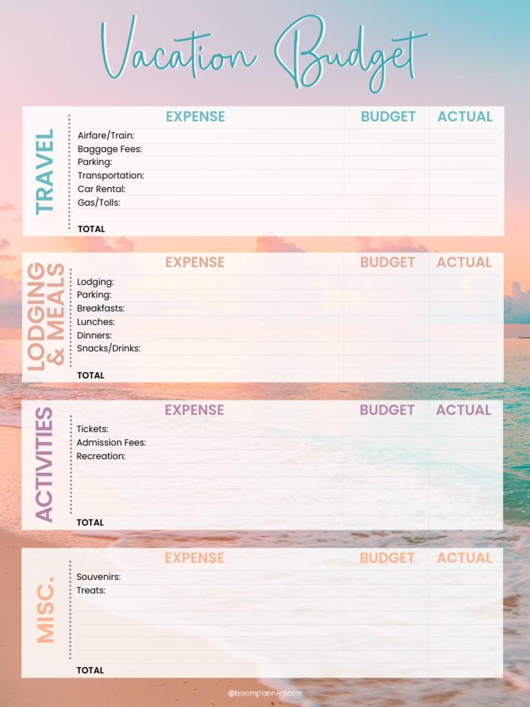 Vacation_budget | PDF