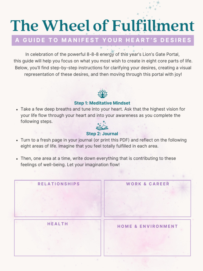 wheel of fulfillment | PDF