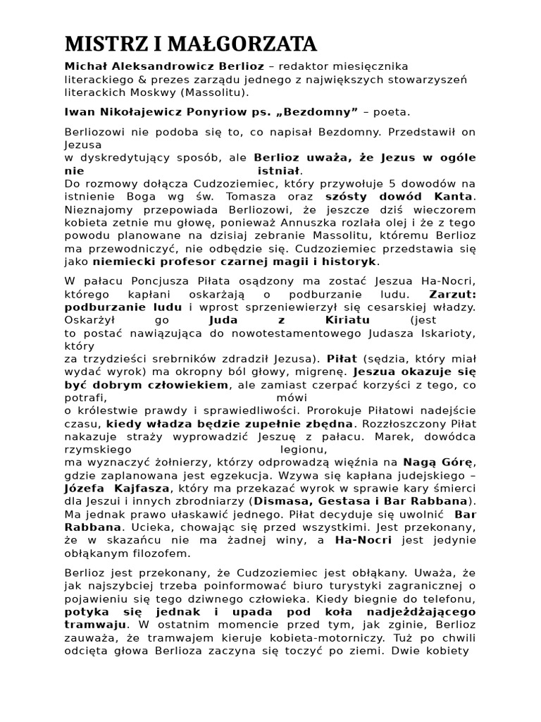 Mistrz I Malgorzata | PDF