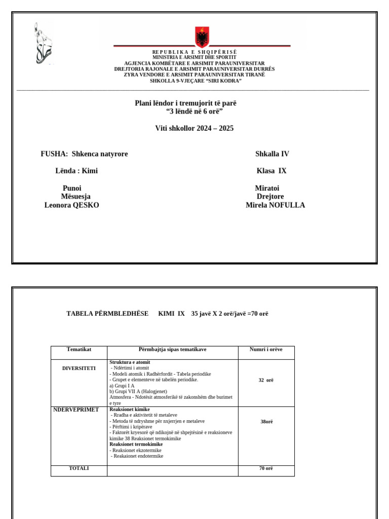 Plan Kimi 9.1 2024-2025 PEGI | PDF