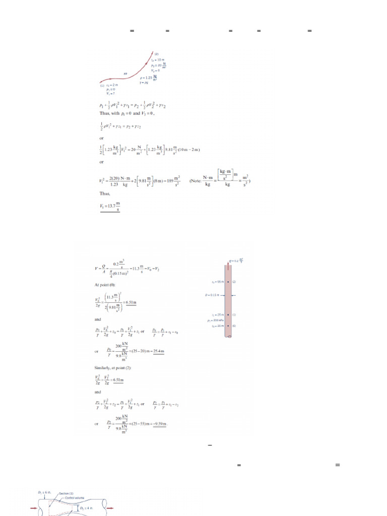Fluid Dynamics Problems and Solutions | PDF