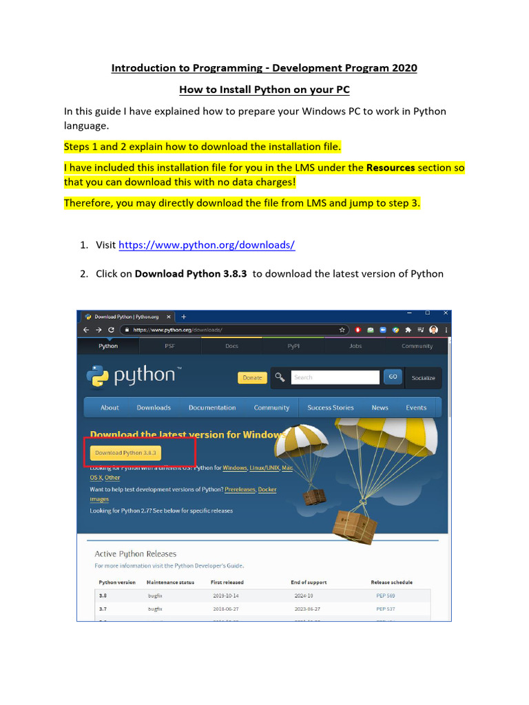 Python Installation Guide | PDF Python Installation Guide | PDF