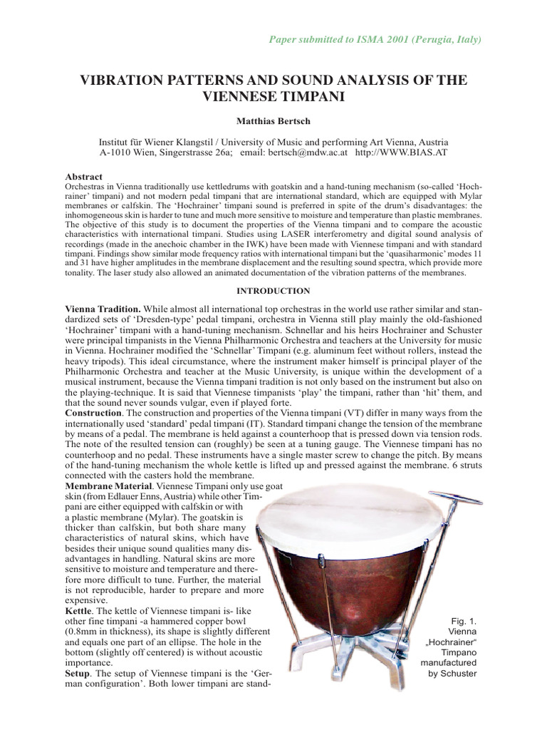 Viennes Timpani | PDF | Classical Mechanics | Acoustics