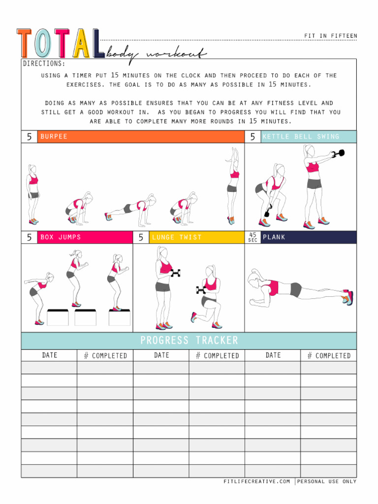 Printable Total Body Wokrout | PDF