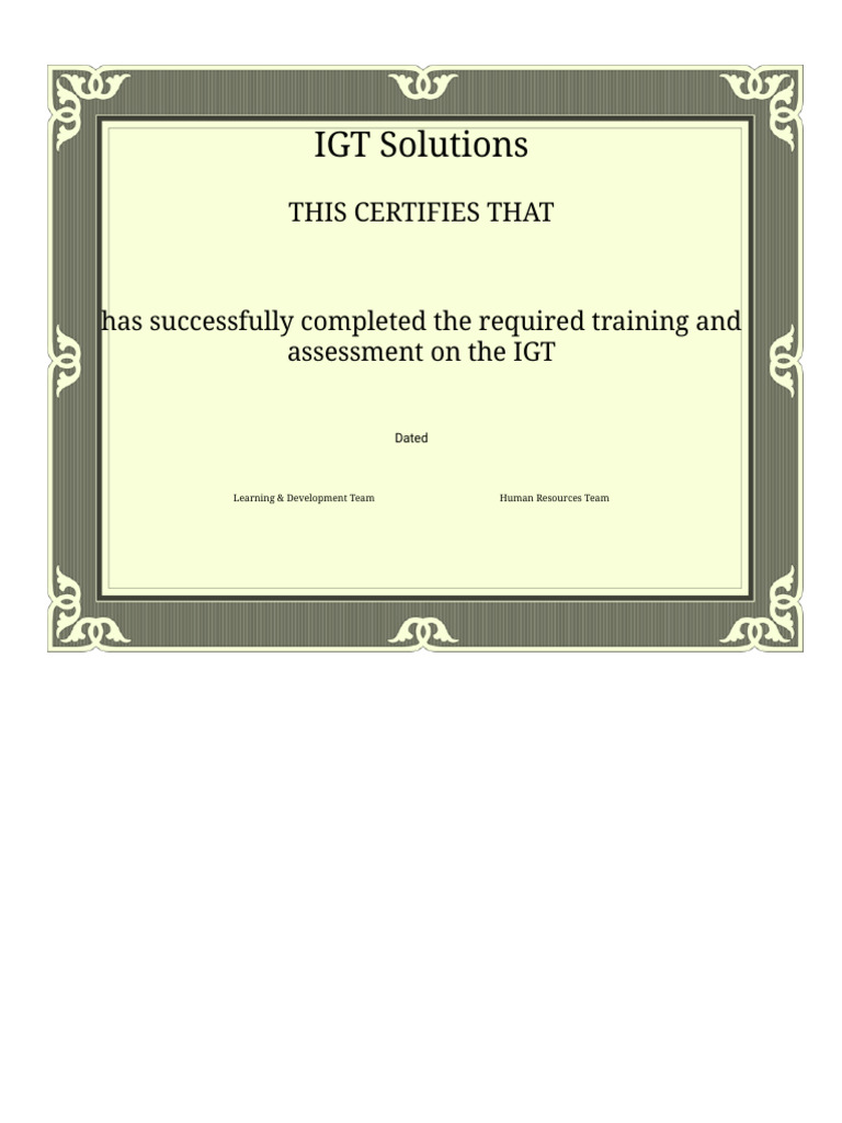 COC Certificate | PDF