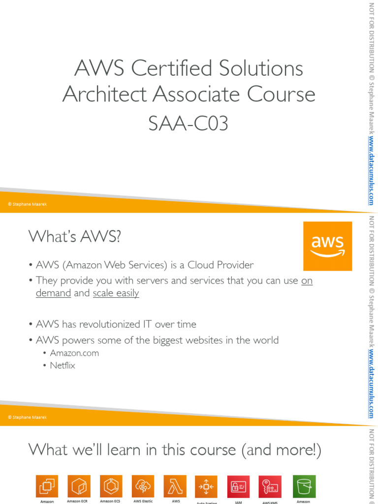 AWS Certified Solutions Architect Slides v40!1!400!1!100 - Backup | PDF | Amazon Web Services ...