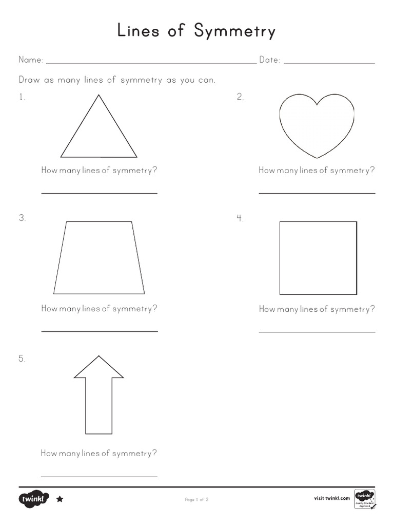 Lines-Of-Symmetry-Differentiated-Activity-Sheets Students | PDF