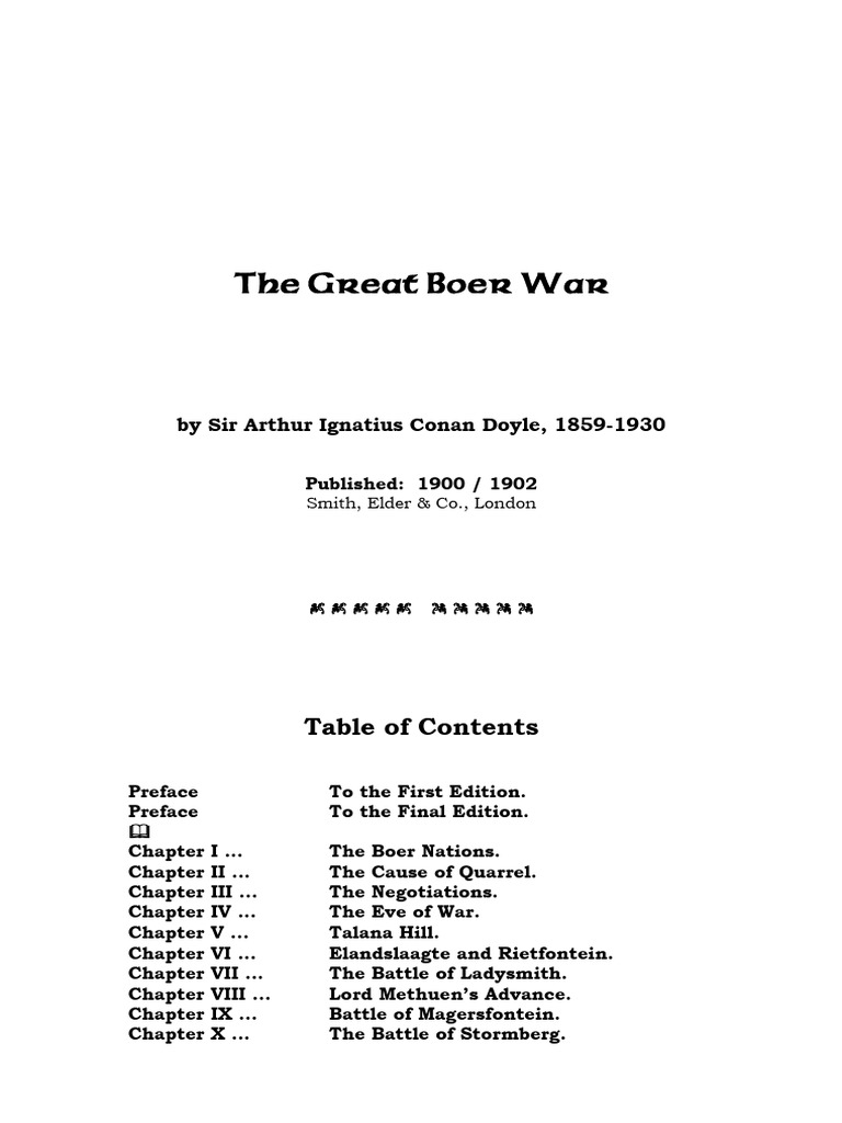 The Great Boer War 1 | PDF | Orange Free State | Colony Of Natal
