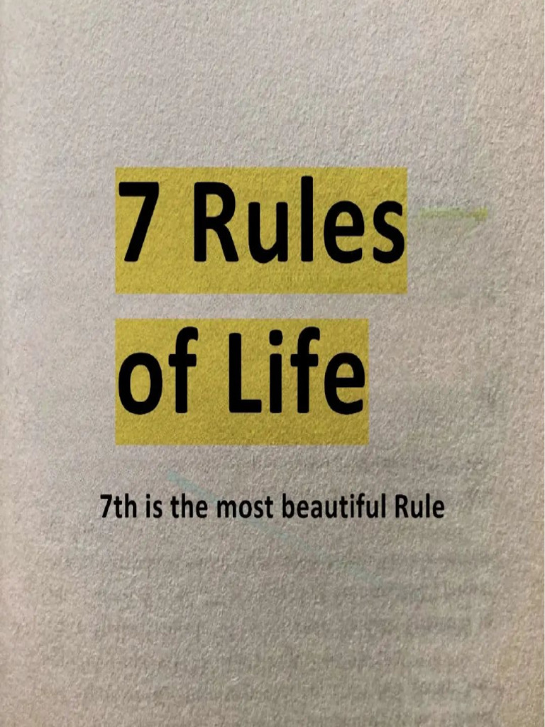7 Rules of Life | PDF