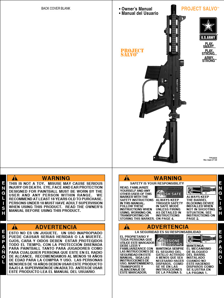 US Army Project Salvo Manual | PDF | Gun Barrel | Trigger (Firearms)