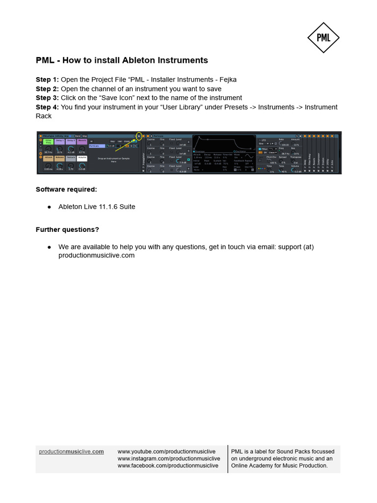 Read Me - How To Install Ableton Instruments | PDF