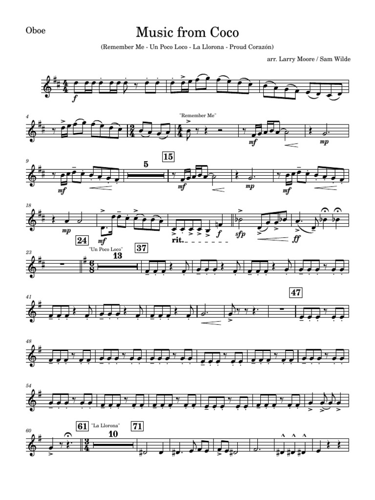 Music from Coco Oboe | PDF