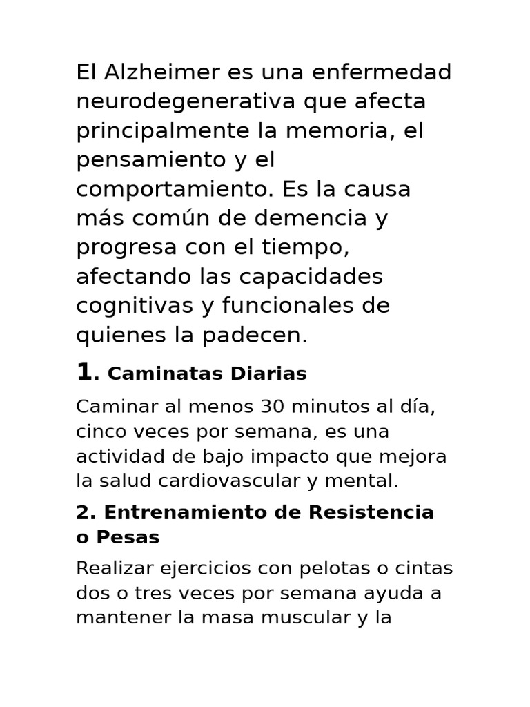 Prevención y fases del Alzheimer | PDF | Enfermedad de Alzheimer ...