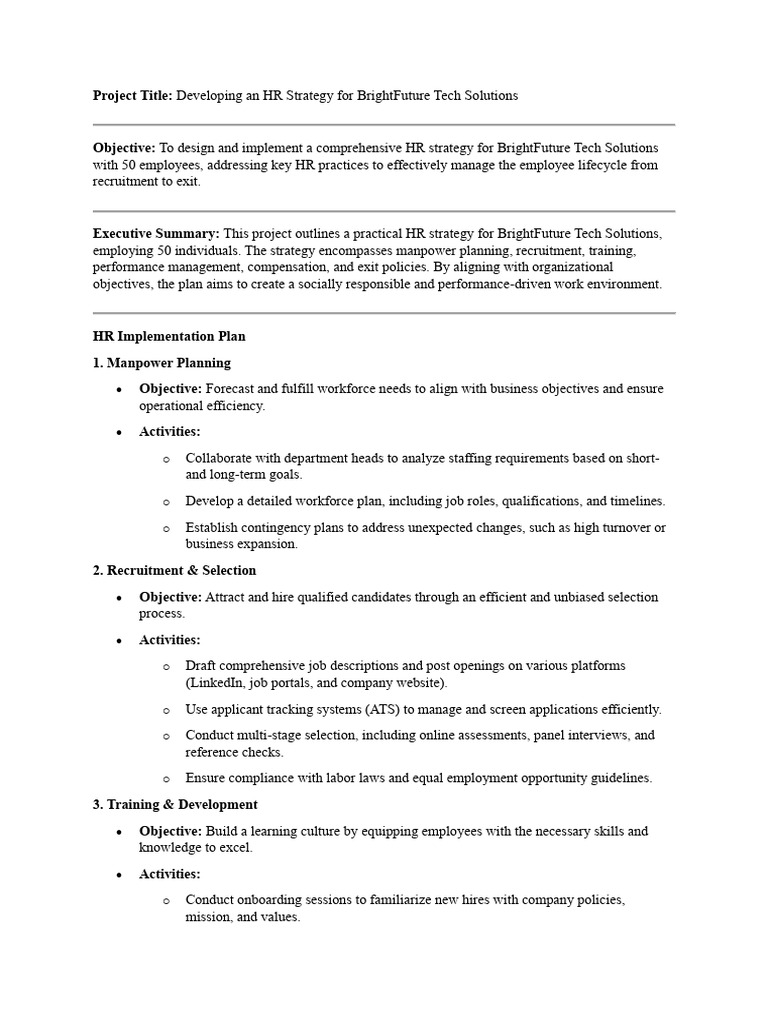 draft hrm project | PDF | Human Resources | Human Resource Management