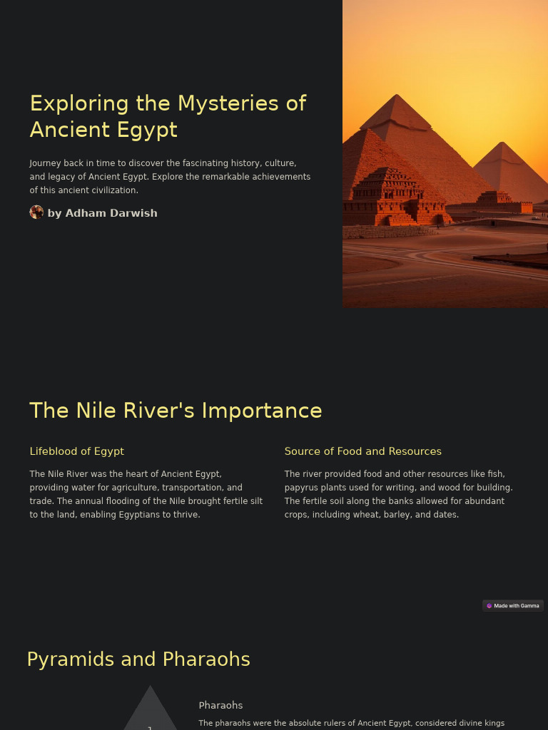 Exploring The Mysteries of Ancient Egypt | PDF | Ancient Egyptian ...