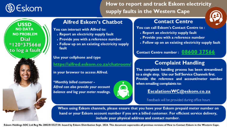 How To Report and Track Eskom Electricity Supply Faults in The Western ...
