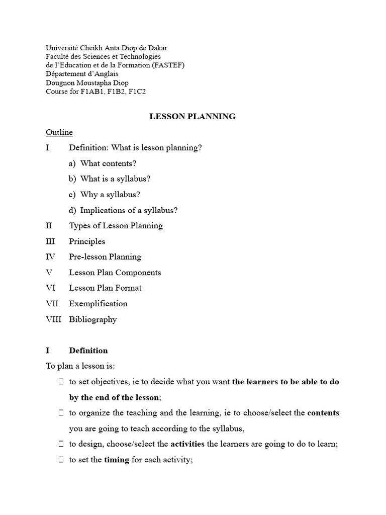 Lesson Planning Course 31 10 2020-3 | PDF | Learning | Human Communication