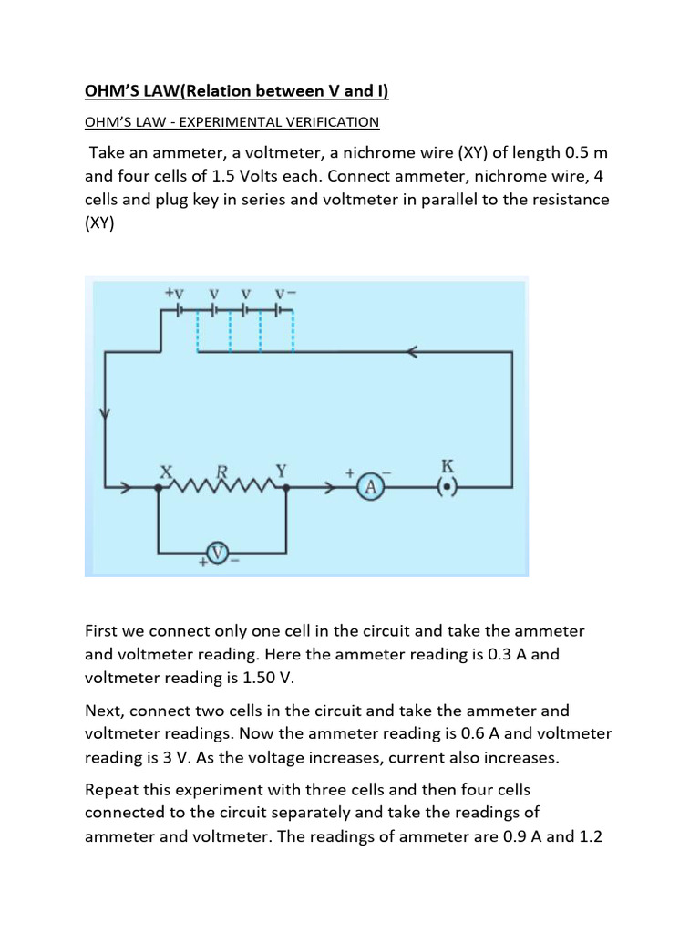 Electricity Notes Part-2 | PDF | Electrical Resistance And Conductance ...