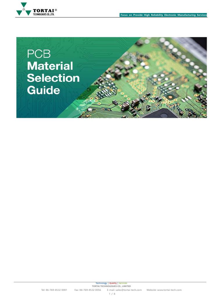 PCB Material Selection Guide | PDF | Printed Circuit Board | Electricity
