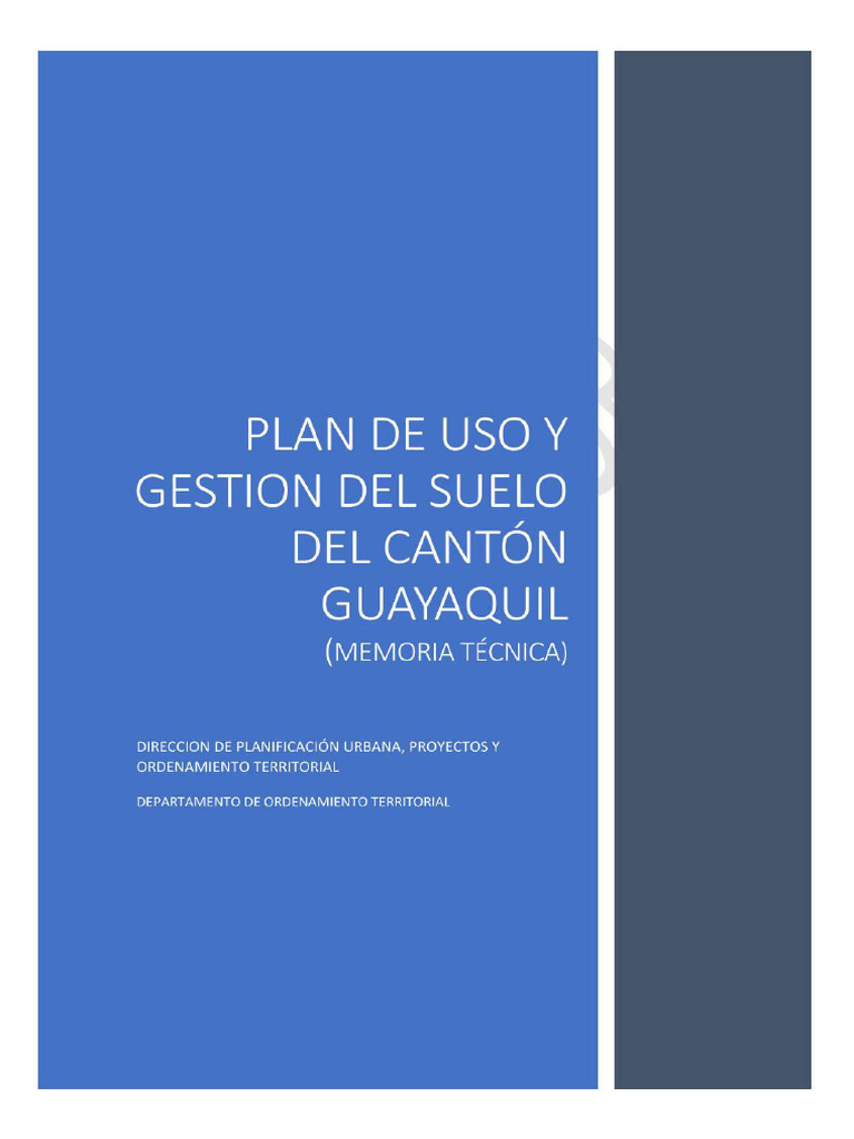 Plan de Uso de Suelo Guayaquil | PDF