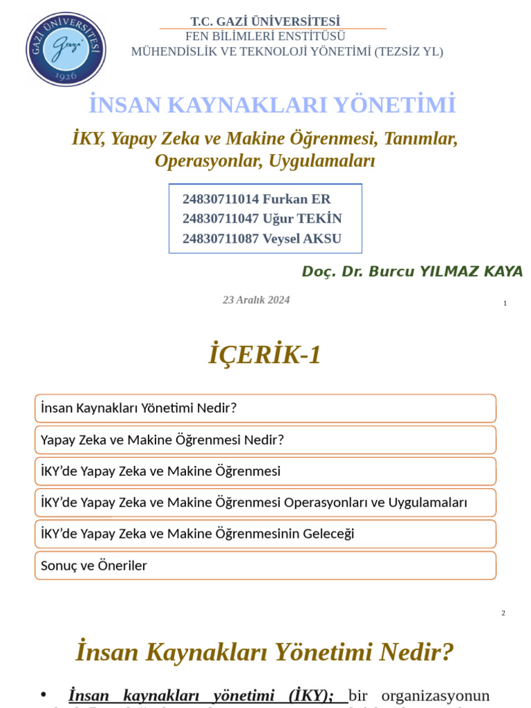 İK Final Sunumu v2 1 | PDF