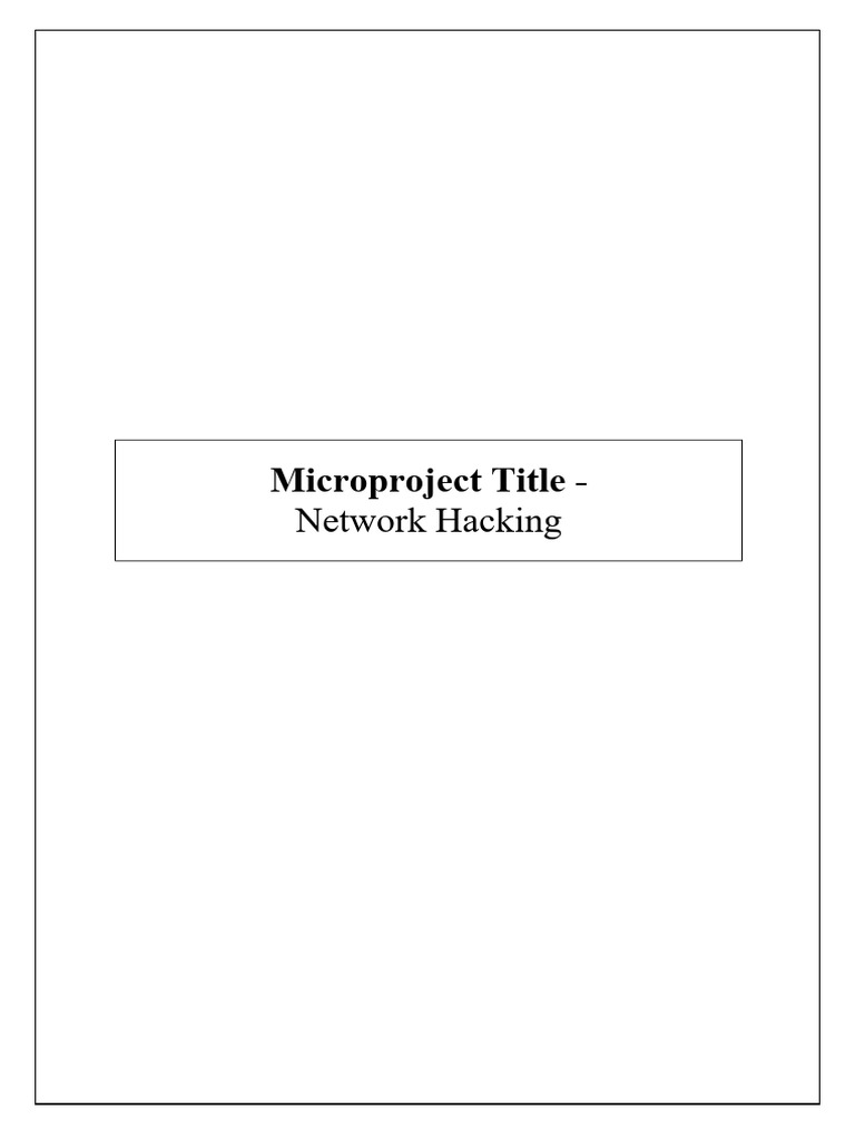 ETI Microproject 1 by Campusify | PDF | Computer Network | Port (Computer Networking)