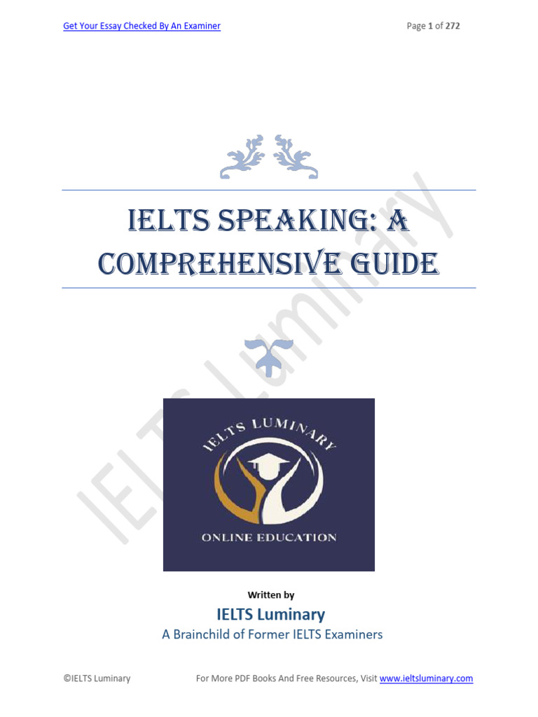 Ielts Speaking Ebook Ielts Luminary Updated-2 | PDF | Stress (Linguistics) | Vocabulary