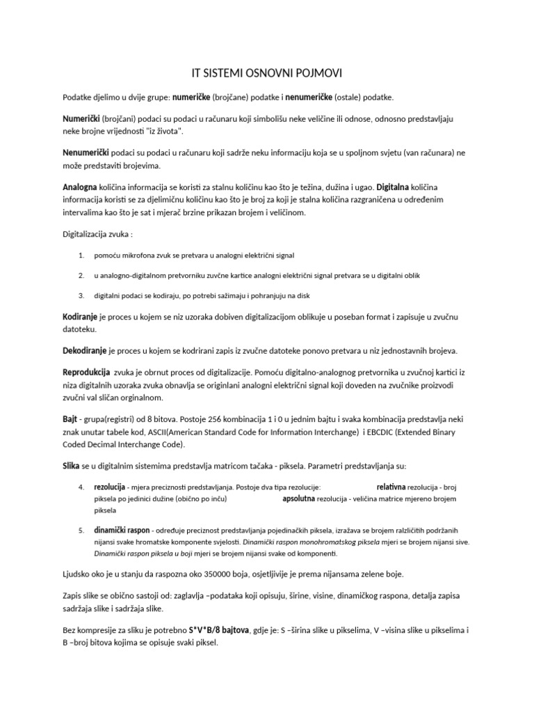 IT Sistemi Skripta | PDF