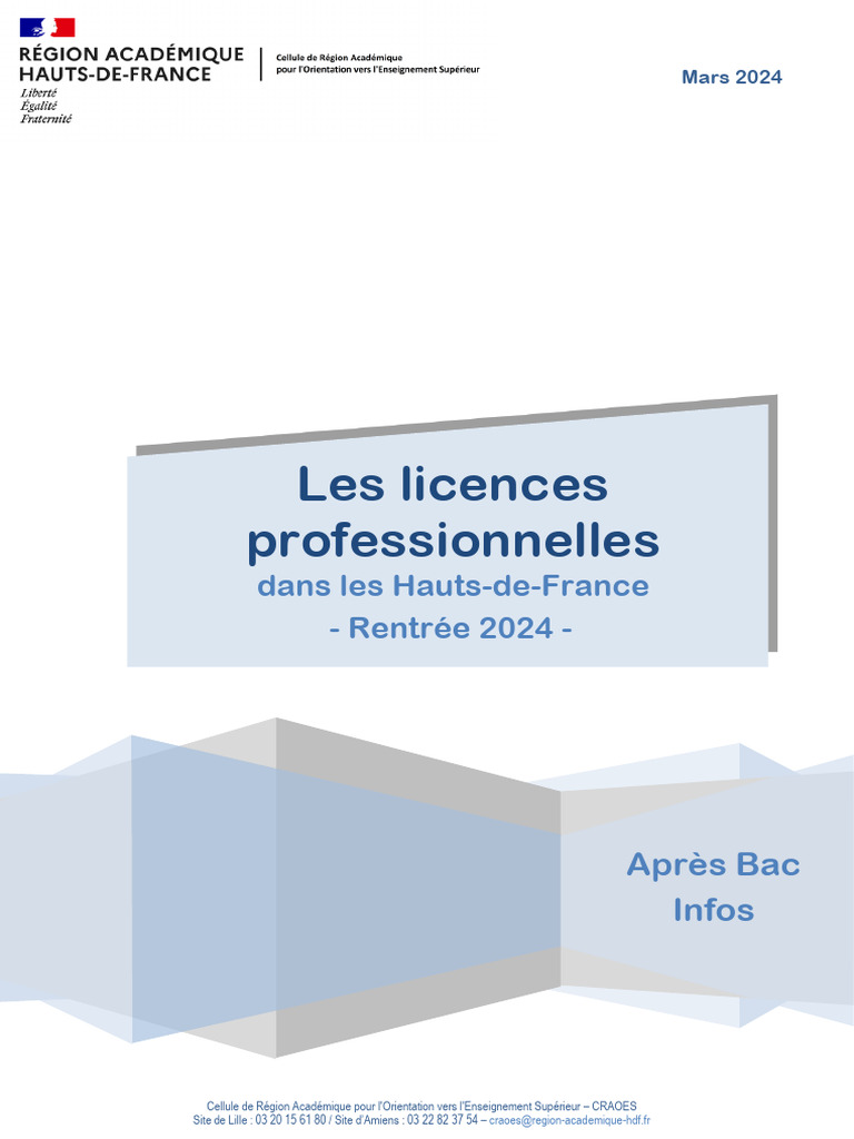 Licences Professionnelles en Hauts-de-France | PDF | Agronomie | Économie