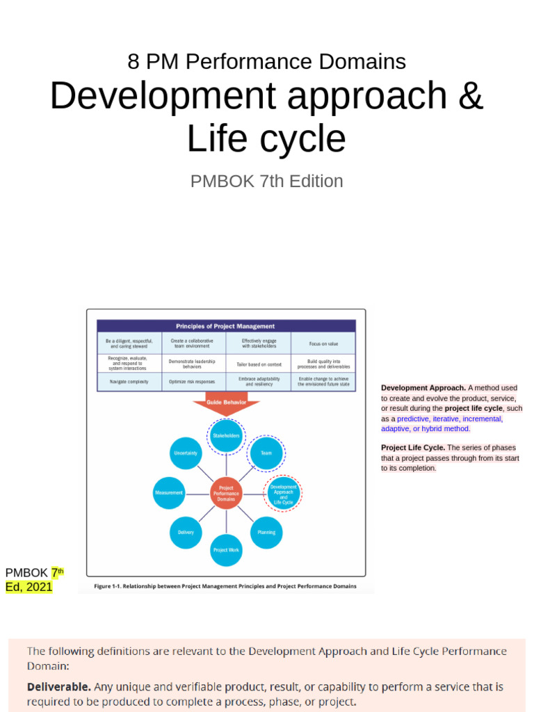 PMBOK 7th Edition: Project Development Approaches | PDF | Project ...