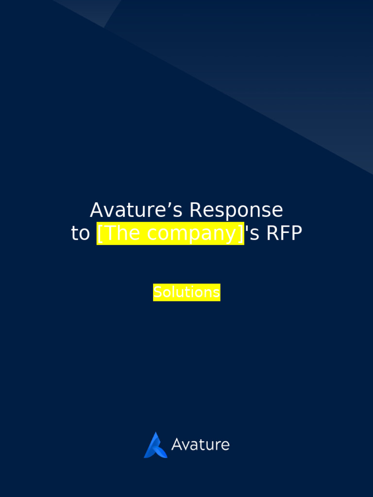 RFP Response: Avature Solutions | PDF | Résumé | Artificial Intelligence