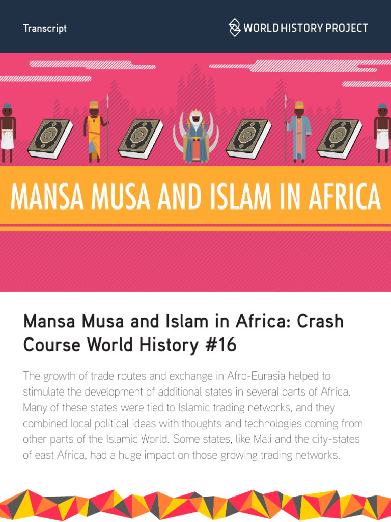 CC Mansa Musa and Islam in Africa CCWH 16 | PDF