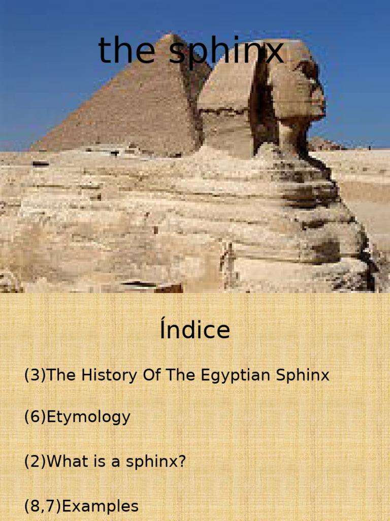 History and Significance of the Sphinx | PDF | Sphinx | Ancient Egypt