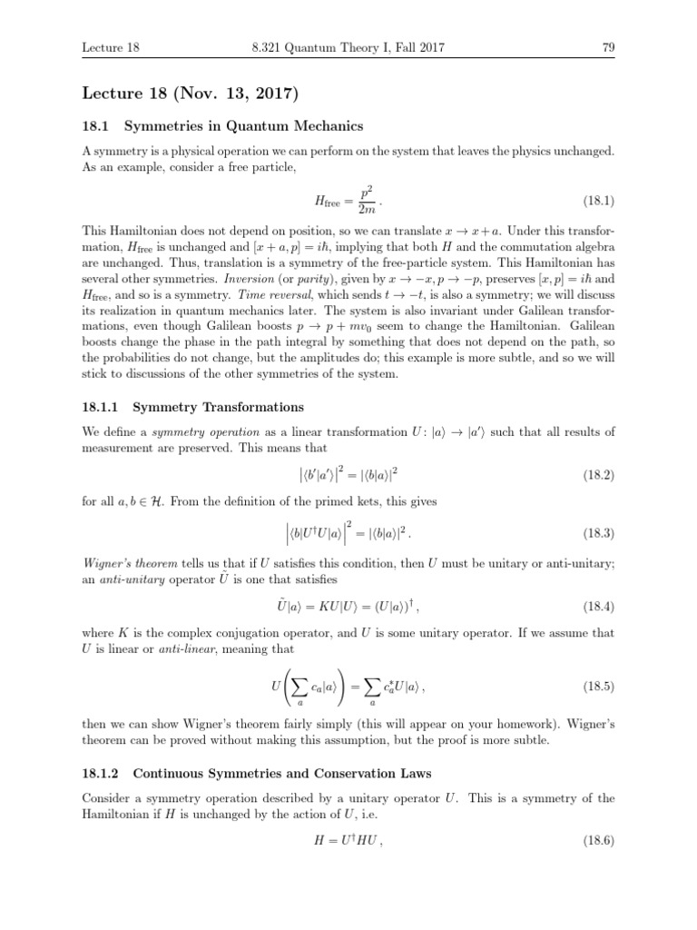 lec18 (1) | PDF | Mathematics | Linear Algebra