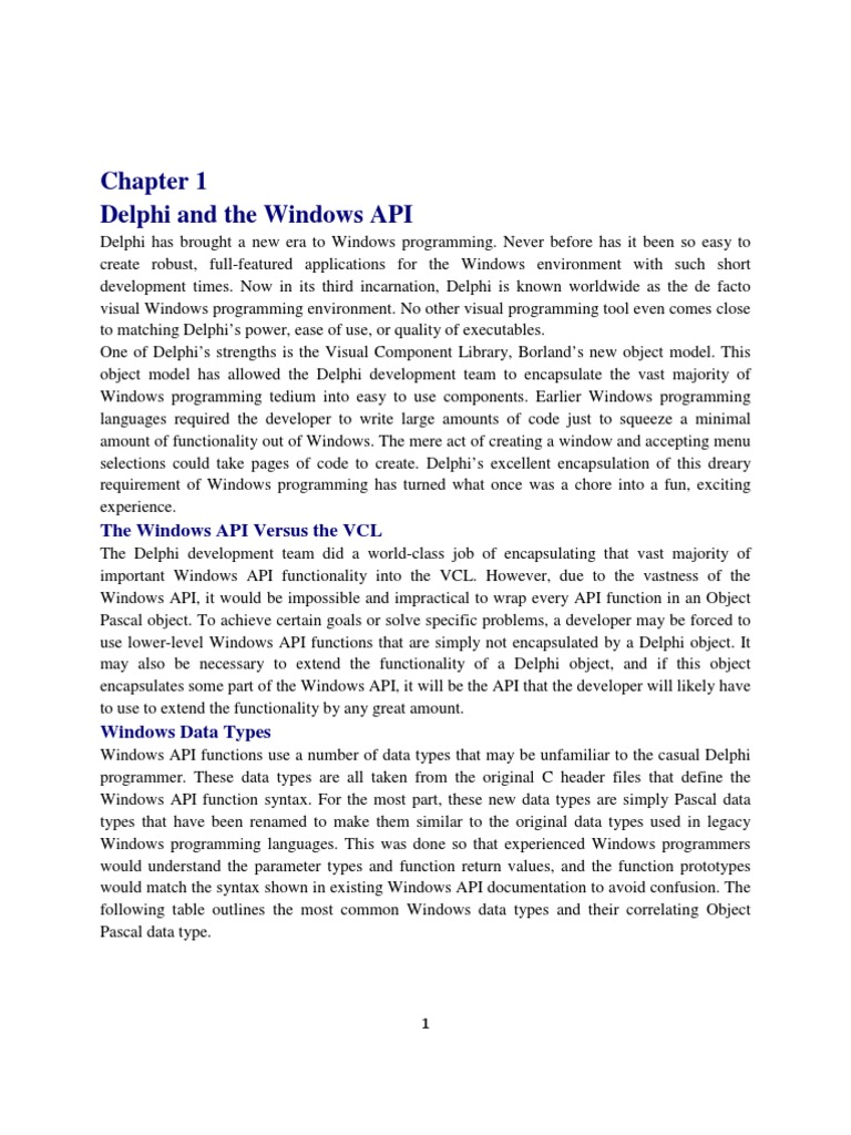 The Tomes Of Delphi 3 Win32 Graphical Api Pdf Pointer Computer Programming Data Type