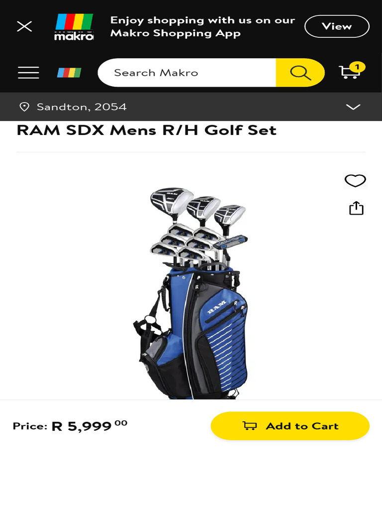 Someone’s in a Makro RAM SDX Mens RH Golf Set Mood | PDF