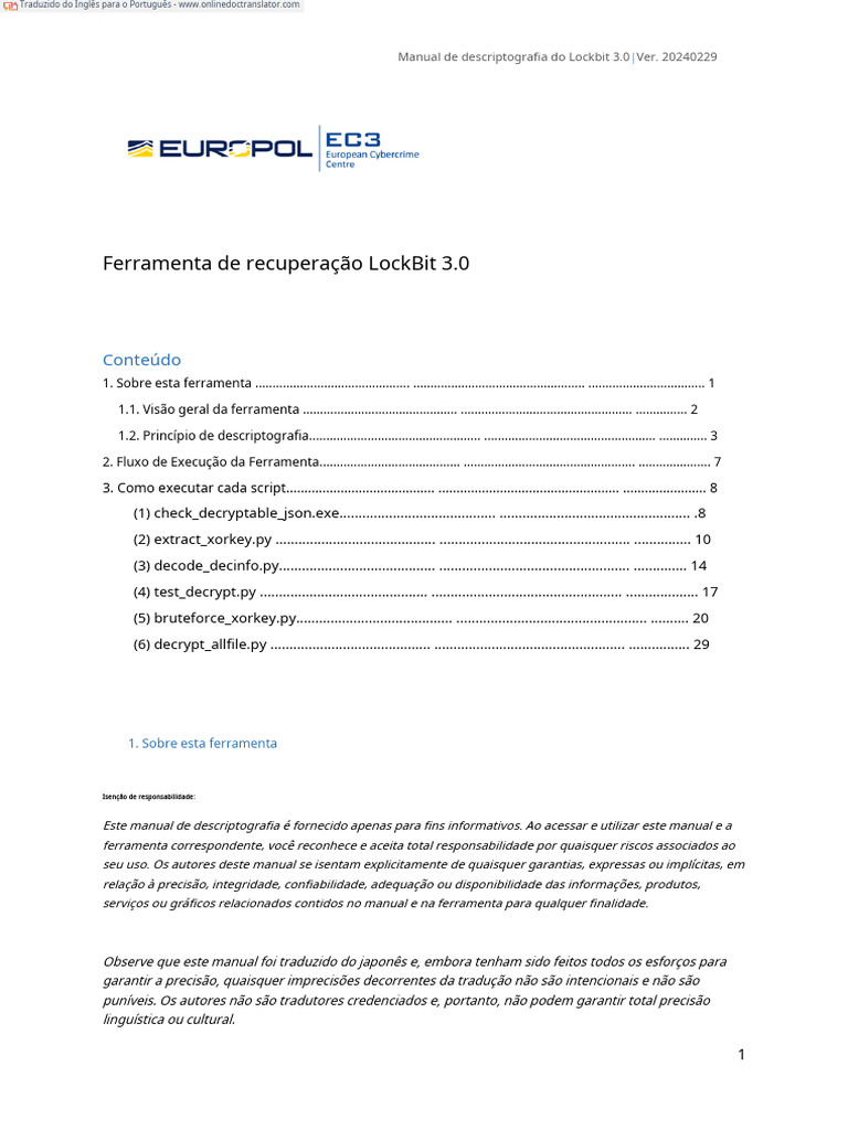 LockBit3 0 Decryptor Manual .En - PT | PDF | Criptografia | Drive de ...
