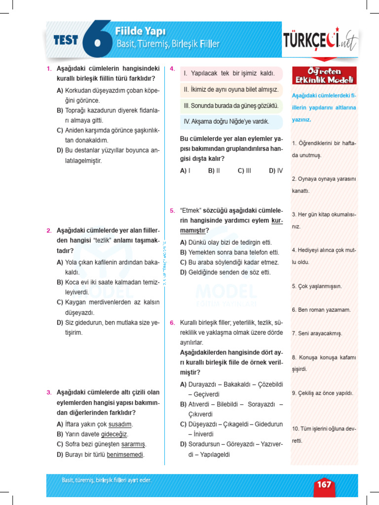 Fiilde Yapı 6 | PDF