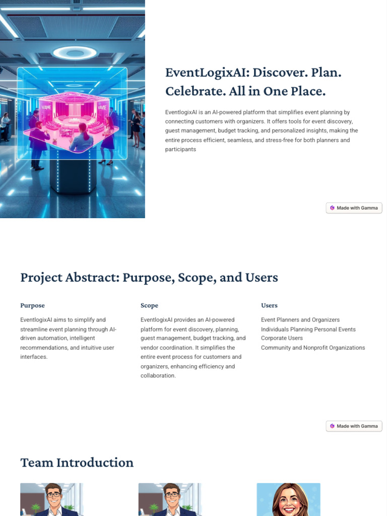 AI Event Planning Simplified | PDF | Analytics | Computing